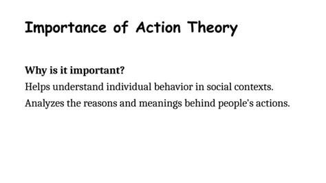 Action Theory Power Point Presentation Pptx
