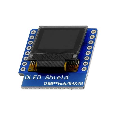 Shield Display Oled 0 66 64x48 I2c Para Wemos D1 Mini Makerhero