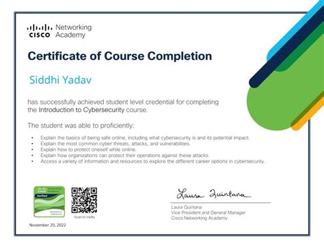 Siddhi Yadav On Linkedin Cybersecurity Cybersecurity Cisconetworkingacademy Learningjourney