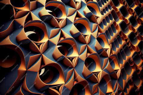 Premium Ai Image 3d Geometric Figures Parametric Patterns Seamless Kaleidoscope Created With