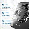 Amazon TeaiEei Desktop Fan Black Rechargeable 180 Tilt Folding