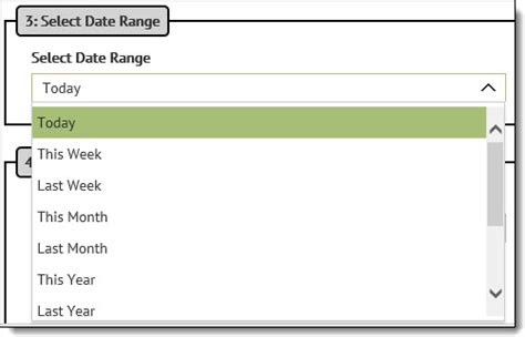 3 Select Date Range