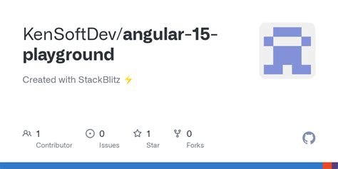 GitHub KenSoftDev Angular 15 Playground Created With StackBlitz