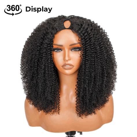 Afro Kinky Curly V Part Human Hair Wig No Leave Out Alipearl Hair