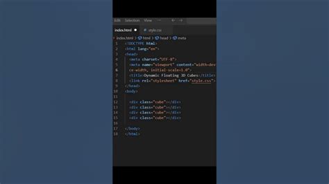 dynamic floating 3d animation using html and css coding shorts htmlcss youtube