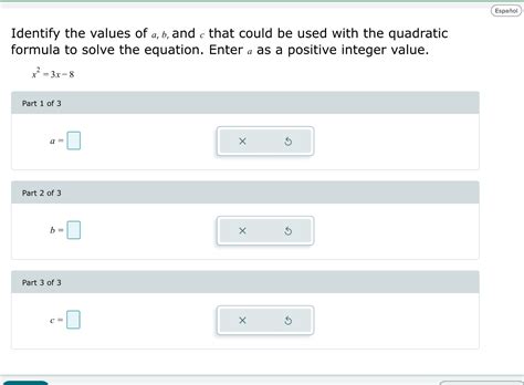 Solved Identify The Values Of A B And C That Could Be Chegg Com