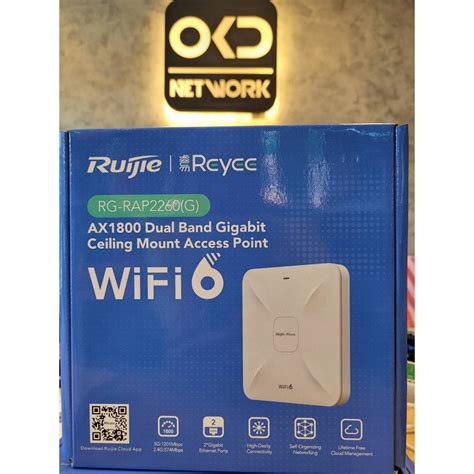 Ruijie Reyee RG RAP2260 G Series Wi Fi 6 Dual Band Ceiling Mount