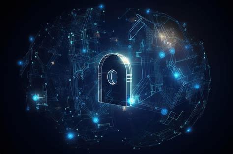 Premium Ai Image Secure Your Tech With Lock On Abstract Background