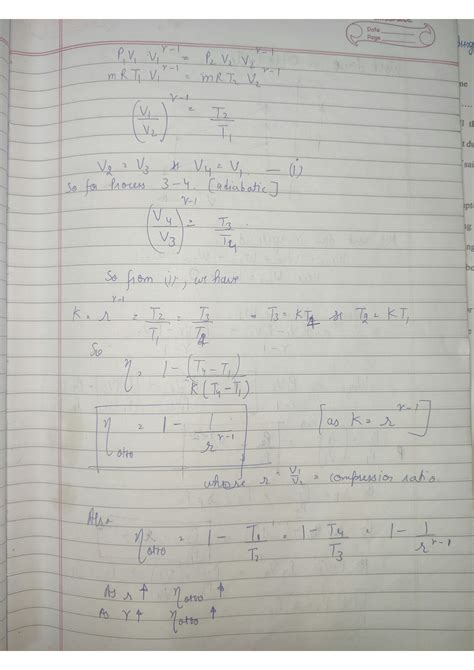 Solution Otto Cycle Simple And Easy Derivation Of Efficiency Work Done