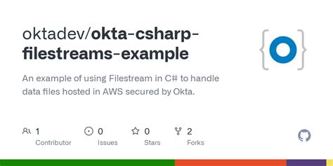 Github Oktadevokta Csharp Filestreams Example An Example Of Using