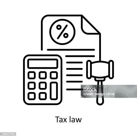 세법 벡터 개요 아이콘 디자인 일러스트 벽지 법과 정의 기호 흰색 배경 Eps 10 파일 벽지 개념에 대한 스톡 벡터 아트 및