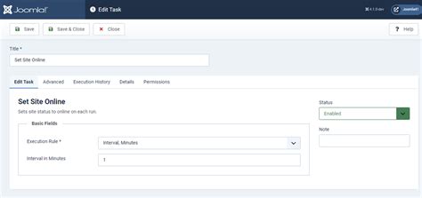 Help5 X Scheduled Tasks Edit Joomla Documentation