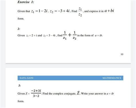 Question Mathematics Form 2 Exercise Exercises Mathematics Form 1