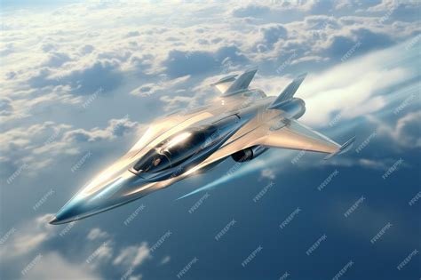 Premium Ai Image Supersonic Jet Breaking Through The Sound Barrier