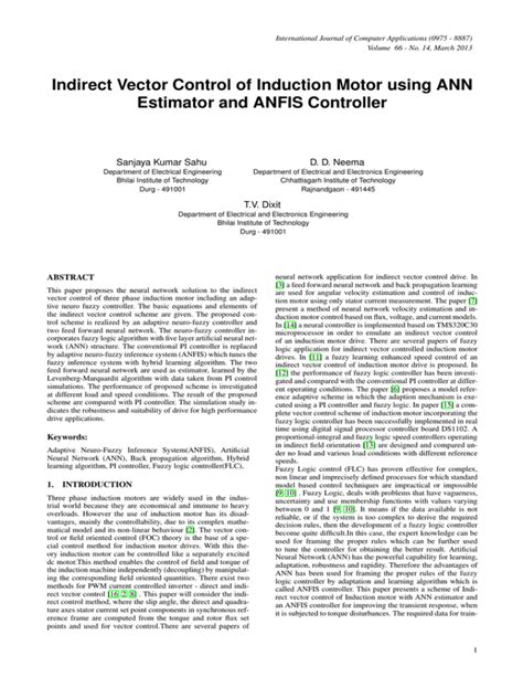 Indirect Vector Control Of Induction Motor Using Ann Estimator And