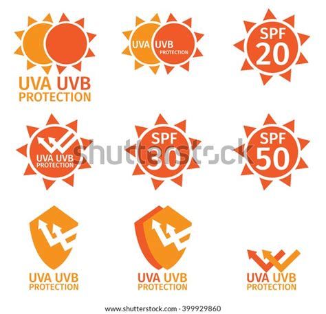 紫外线标志带橙色和紫外线防护罩 库存矢量图免版税399929860 Shutterstock