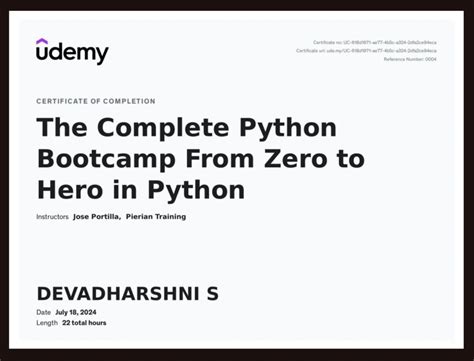 devadharshni sakthivel on linkedin udemy python techskills