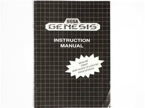 Sega Genesis Model 1 Instruction Manual Sega Genesis Retromtl