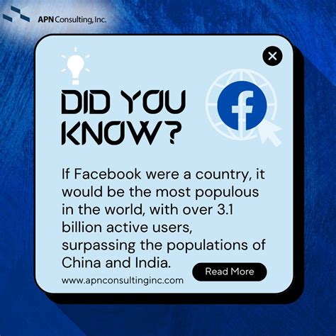 Apn Consulting Inc On Linkedin Fun Fact Friday Facebooks User Population Is Greater Than The…