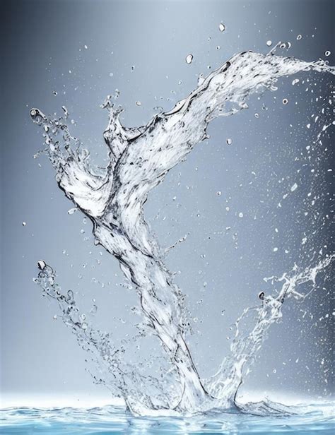 배경에 물이 튀는 것 Generative Ai 프리미엄 사진