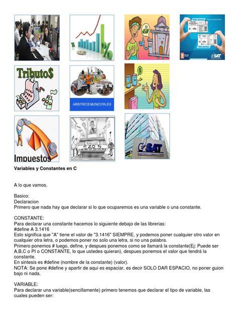 Variables Y Constantes En C Pdf Biblioteca Informática C