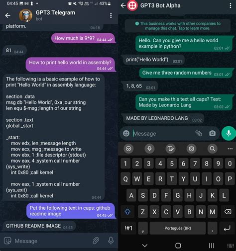 Leonardo Sabra Barcia Lang On Linkedin Gpt3 Telegram Whatsapp
