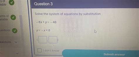 solved question 3solve the system of equations by