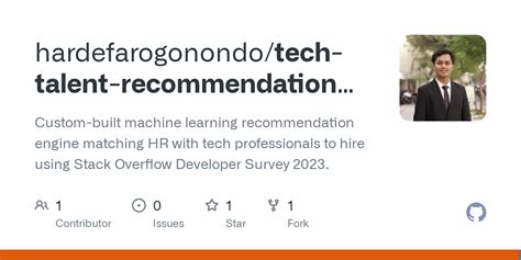 GitHub Hardefarogonondo Tech Talent Recommendation Engine Custom