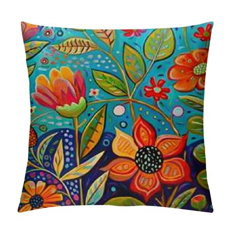 Jeuxus Summer Throw Pillow Coversfarmhouse Dercorationsunflower
