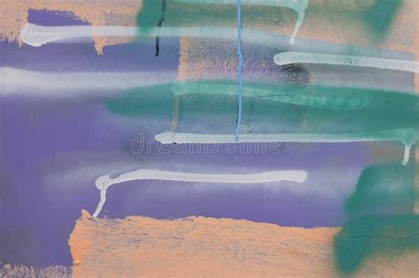 Messy Paint Strokes And Smudges On An Old Painted Wall Background