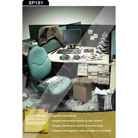 Jual SP Poster K Safety A Pigura Tempat Kerja Bukan Tempat Sampah Shopee Indonesia