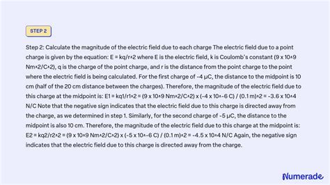 Solved Two Charges 4 μc And 5 μc Are Separated By A Distance Of 20