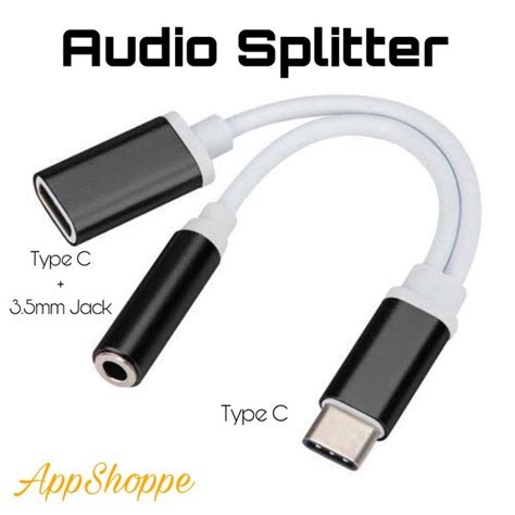 Jual Audio Splitter Converter USB Type C To 35mm Jack AUX Headphone Di