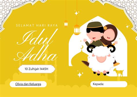 Gratis Kartu Ucapan Idul Adha 2025 Bebas Download Canva