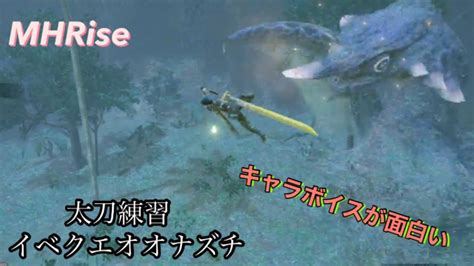 【mhrise】チャアク使いの太刀練習 キャラボイスが面白い｜モンハンライズyoutube動画まとめ