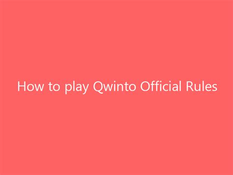 How To Play Qwinto Official Rules March 2025 Ultra Food Mess