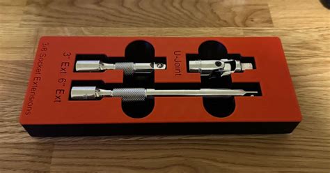 Gridfinity Tekton 3 8 Socket Extensions And U Joint Holder By Ender341