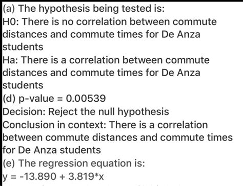 Solved 2 Prediction With The Least Squares Regression Line
