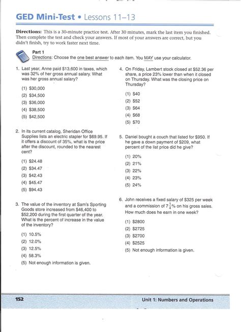 Ged Worksheets Ged Printable Worksheets Practice Test Essay