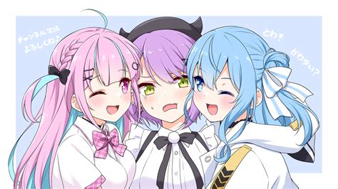 Hoshimachi Suisei Minato Aqua Tokoyami Towa Tokoyami Towa