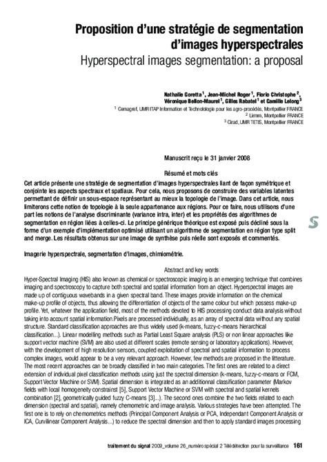 Pdf Proposition Dune Stratégie De Segmentation Dimages