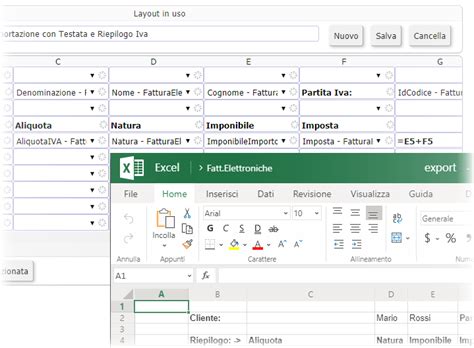 Esportare La Fattura Elettronica Su Excel Con Scelta Dei Dati Da