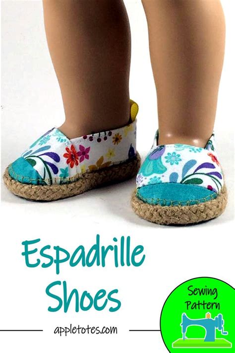 18 Inch Doll Espadrille Shoes Sewing Pattern Pdf Pattern Etsy