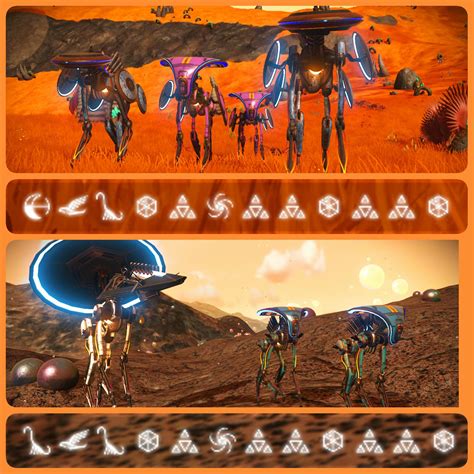 2 Robot Planets In The Same System Orange Grass Lush World And Bubble