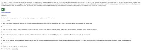 Solved Open Spreadsheet Questions 1 What Is The