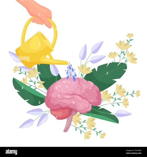 Mental Health Positive Thoughts And Wellness Vector Illustration