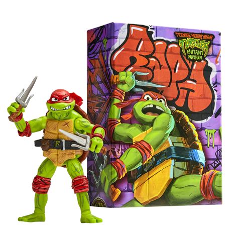 Playmates Toys Tmnt Raphael Mutant Mayhem 4 60” Collector Sewer Battle