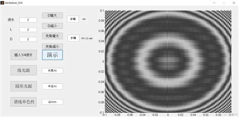 【光学】基于matlab Gui迈克尔逊实验仿真【含matlab源码 060期】51cto博客基于matlab的光学实验仿真
