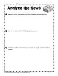 Journalism Teaching Activities Worksheets