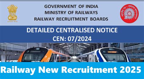 Rrb New Recruitment 2025 Notification Out 1036 Posts Rrb Cen 07 2024